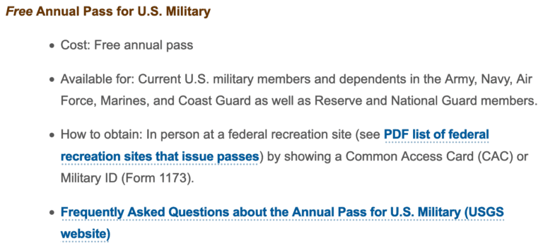 National Park Service Military Discount – Free Annual Pass - Military ...